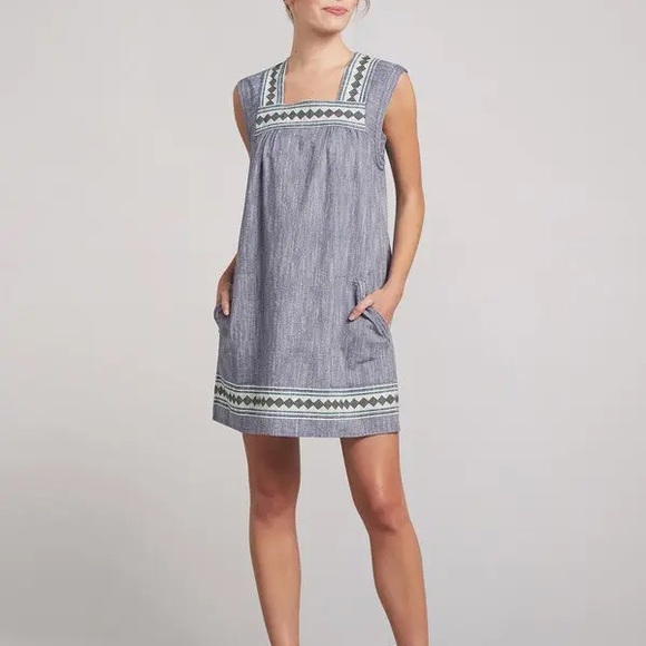Faherty | Dresses | Nwt Faherty Hailee Organic Cotton Jacquard Mini ...